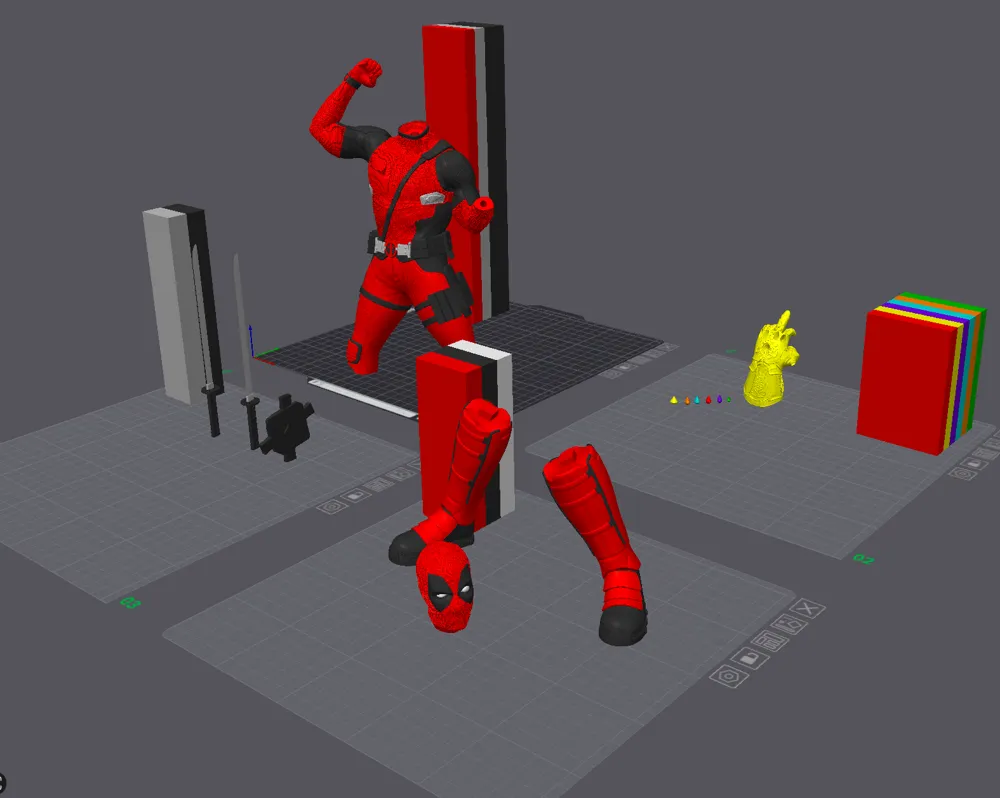 Deadpool with Infinity Gauntlet Modular 3D Model Remixed by Ryan ...