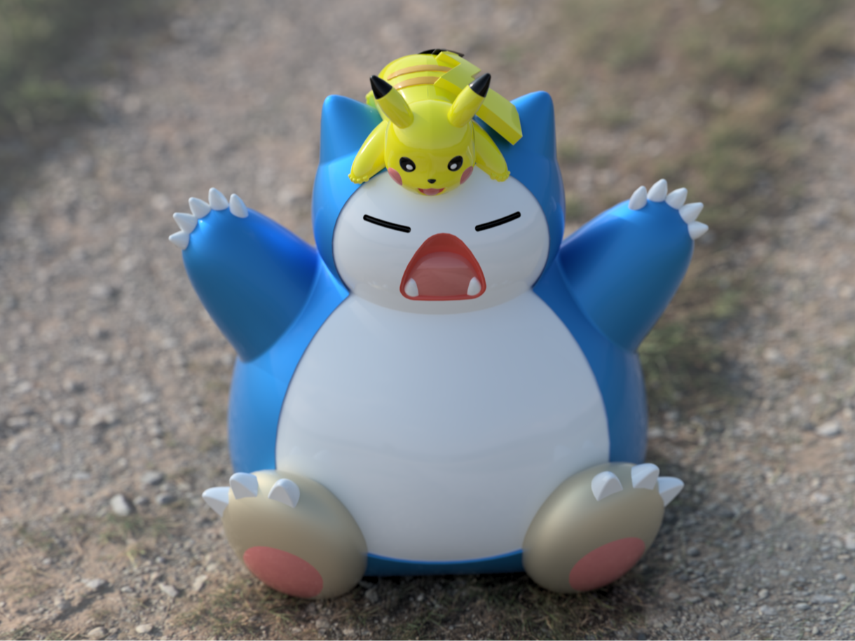 Snorlax and Pikachu by user_3157916520 MakerWorld: Download Free 3D Models