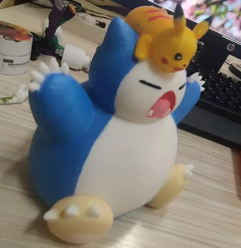Snorlax and Pikachu - Free 3D Print Model - MakerWorld