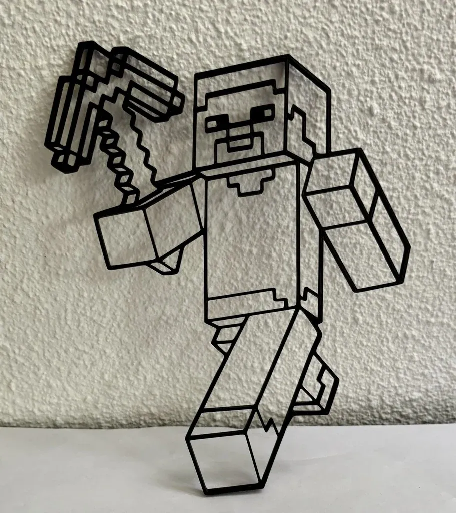 Minecraft Steve Wall Art Remixed by Griffinater MakerWorld: Download ...