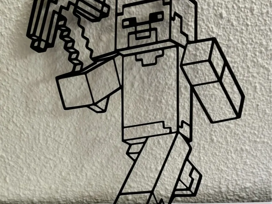 Minecraft Steve Wall Art Remixed by Griffinater MakerWorld: Download ...