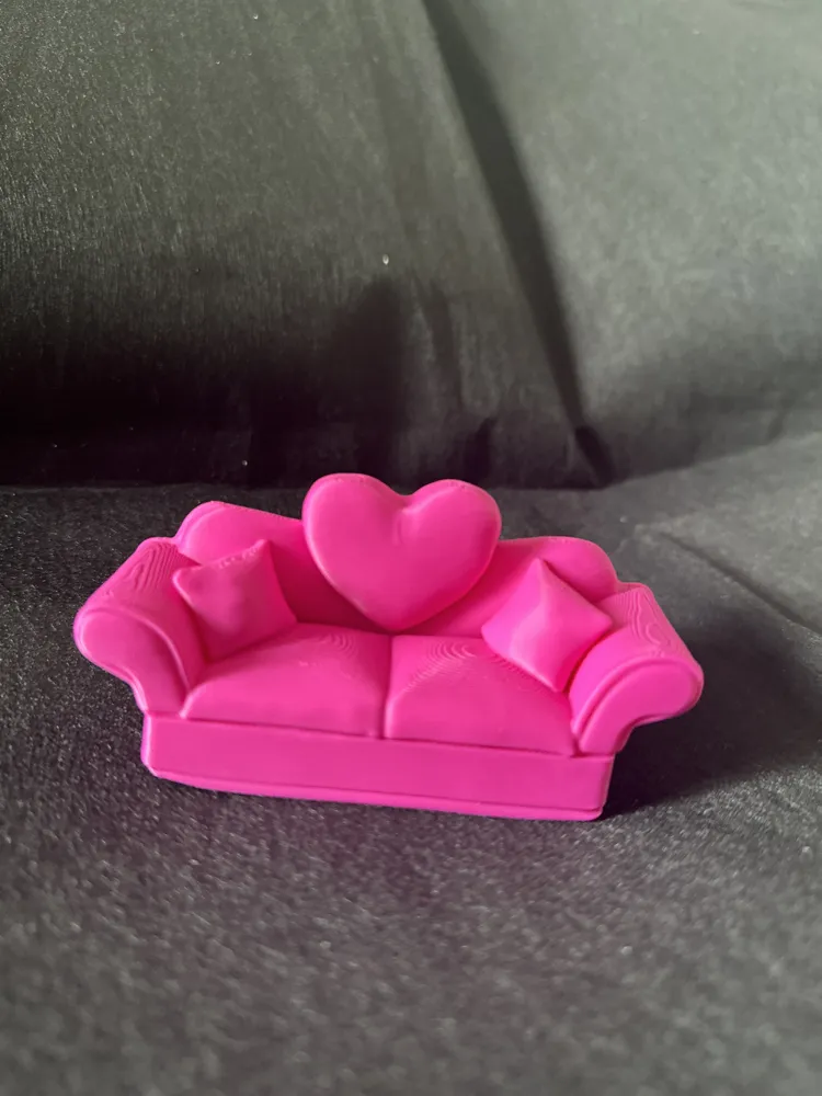 Heart-shaped Sofa Print-in-Place No Supports - Free 3D Print Model ...