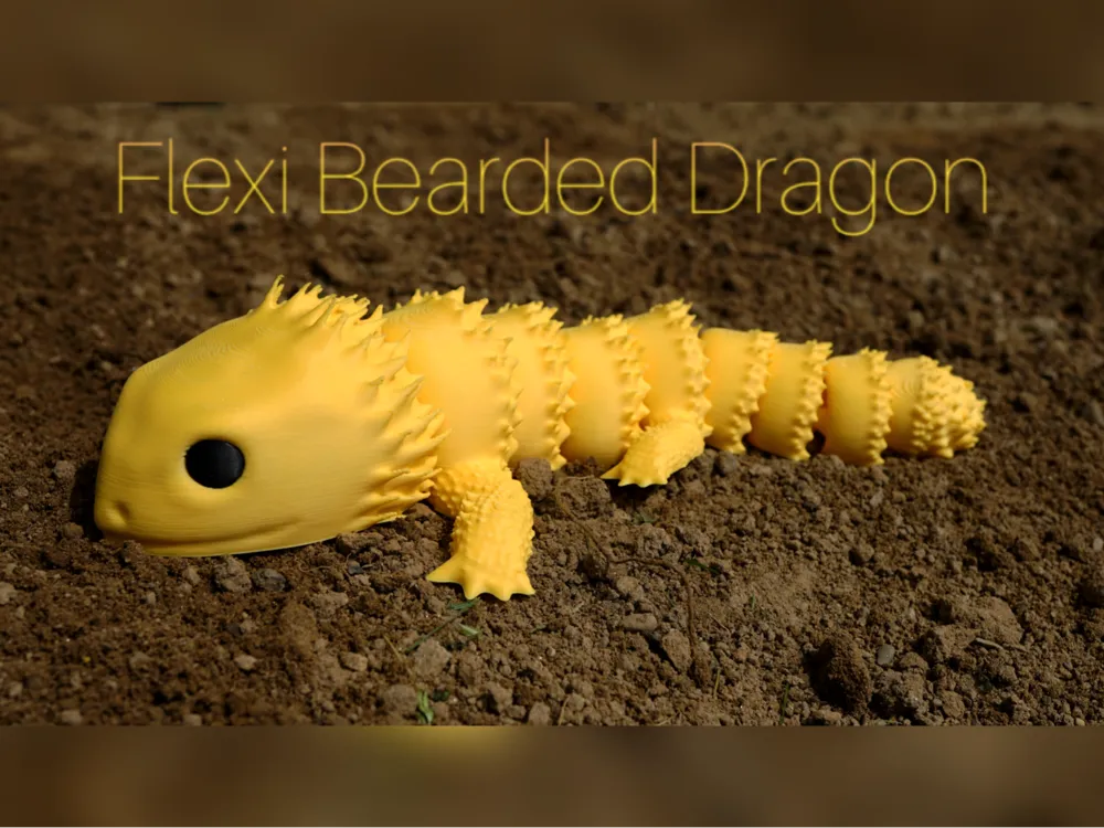Flexi Bearded Dragon - Lizard - Free 3D Print Model - MakerWorld