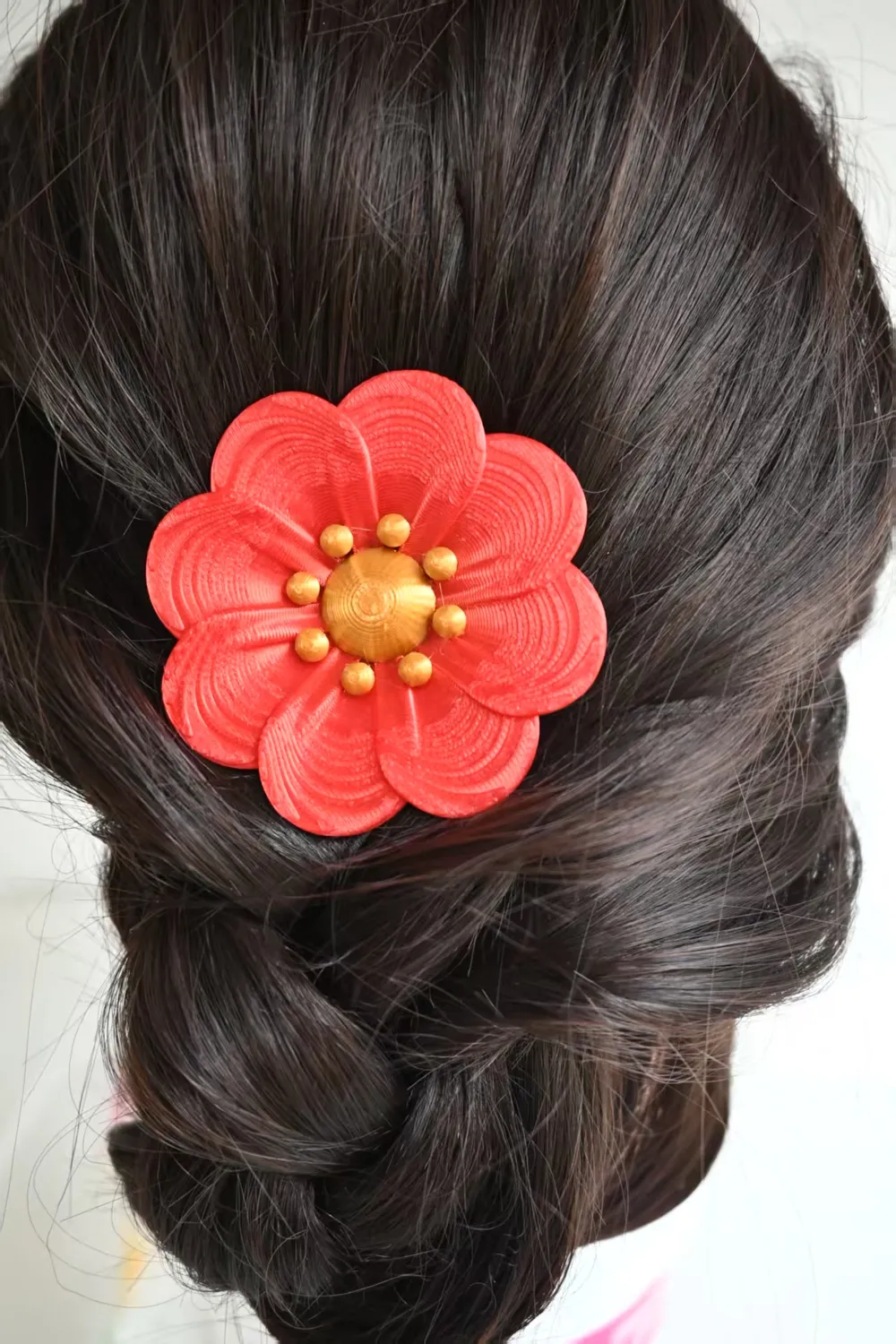 Camellia Hair Clip by Pinksh MakerWorld: Download Free 3D Models