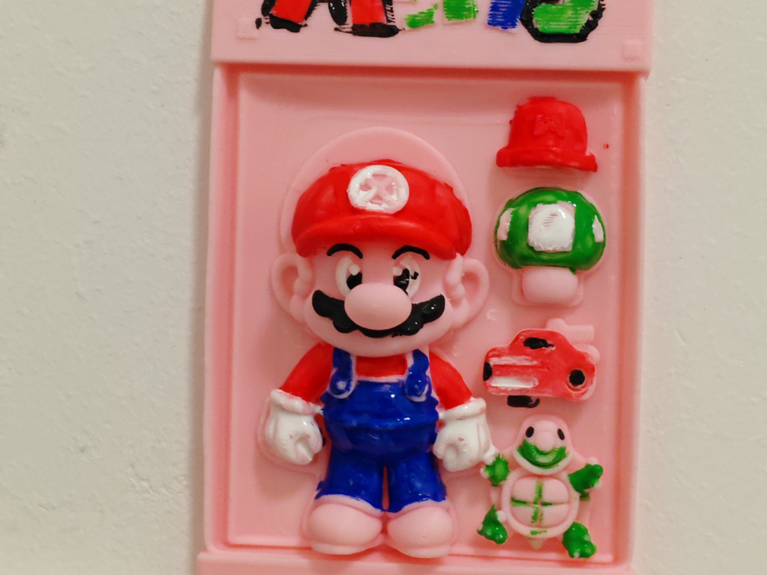 Mario 3D lithophane card, looks great after painting, two-hour print by ...