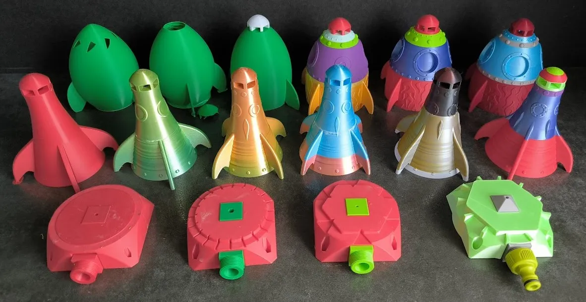 Sprinkler Rocket by Sevro MakerWorld: Download Free 3D Models