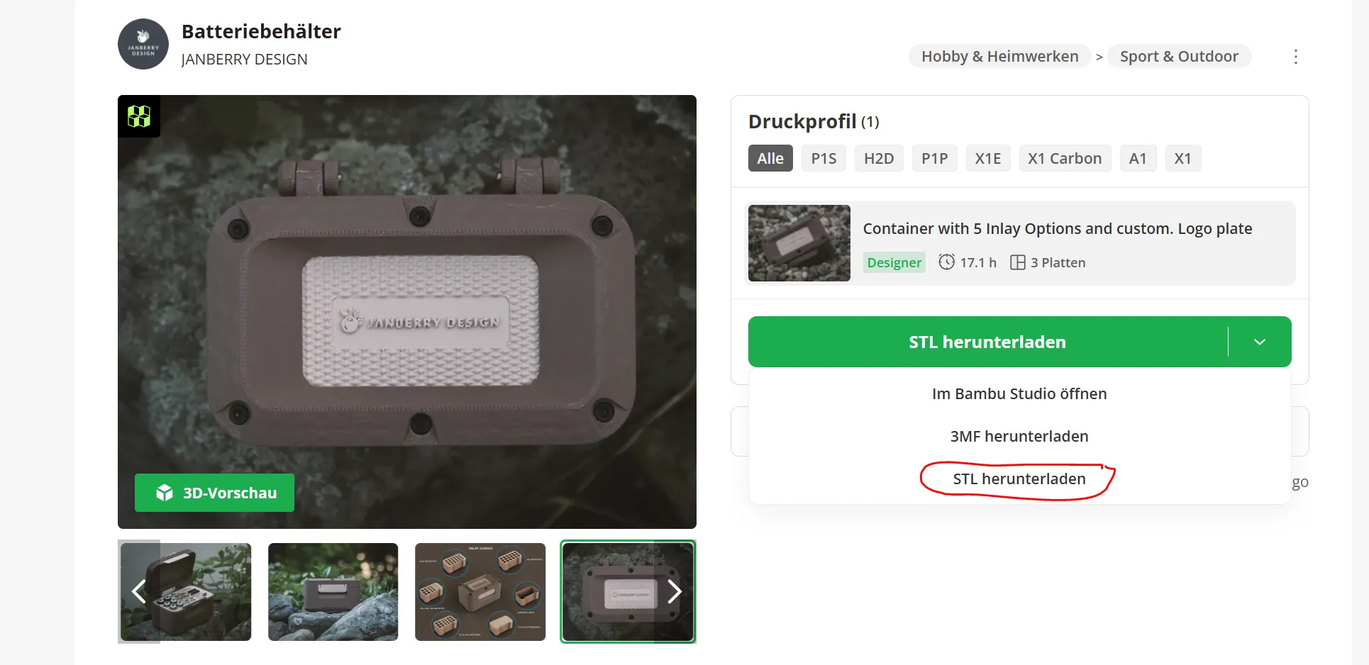 Battery Container by JANBERRY DESIGN MakerWorld: Download Free 3D Models
