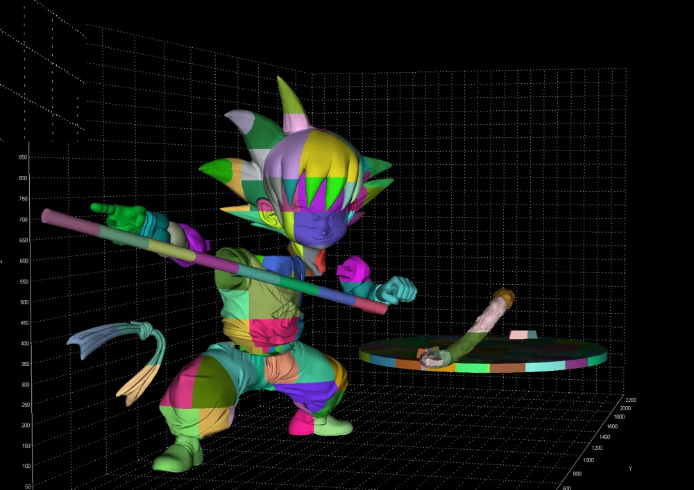 Life-Size Kid Goku DragonBall 3D Model A1 MINI CUT by Ryan MakerWorld ...