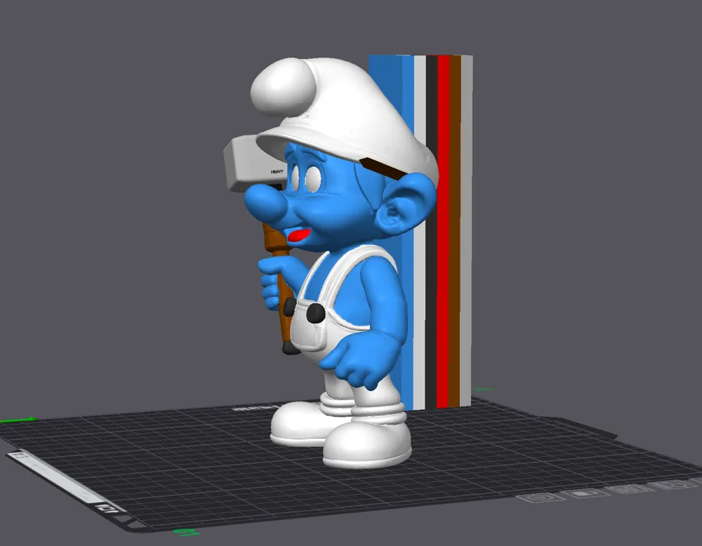 Handy Smurf – Pre-Colored 3D Model - Free 3D Print Model - MakerWorld