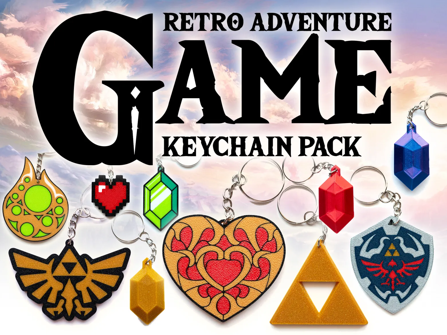 Retro Turtles Keychain and Poster Pack! by Powerpill.prints MakerWorld ...