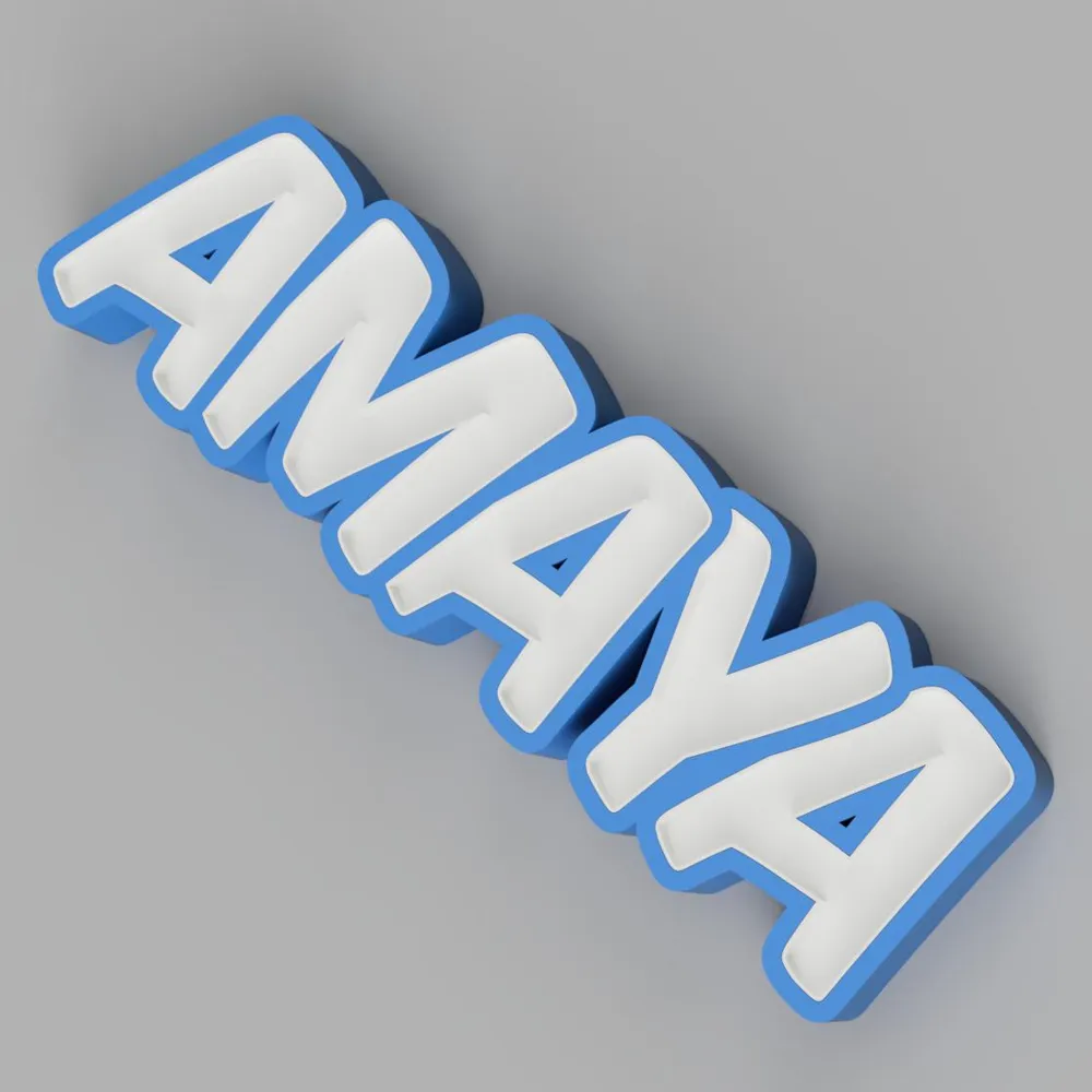AMAYA Led Name Lamp by koenigjason MakerWorld: Download Free 3D Models