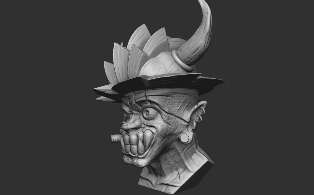 Smoking orc bust by Corn capital creations MakerWorld: Download Free 3D ...