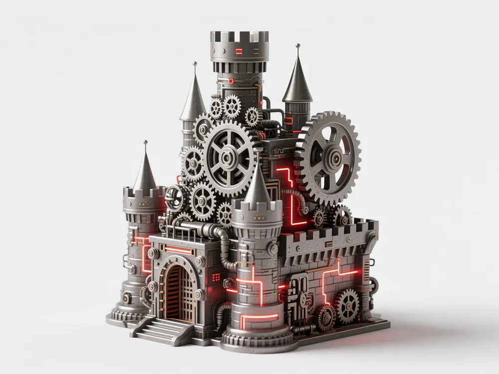 Cyberpunk Steampunk Castle PIP by a18yuanMakerWorld: Download Free 3D ...