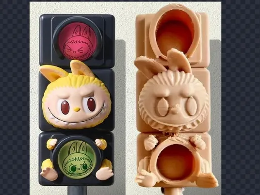 POPMART THE MONSTERS Labubu Traffic Light by 蚂蚁魔卡 MakerWorld: Download ...