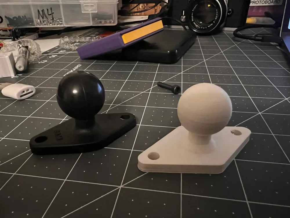 RAM Mount B-Size Ball Mount - Free 3D Print Model - MakerWorld
