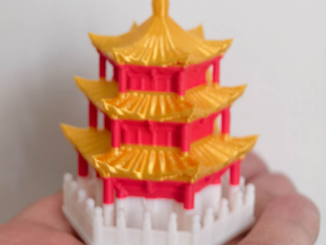 Hexagonal Tower, Spring Breeze Pavilion, no supports by 一条咸鱼MakerWorld ...