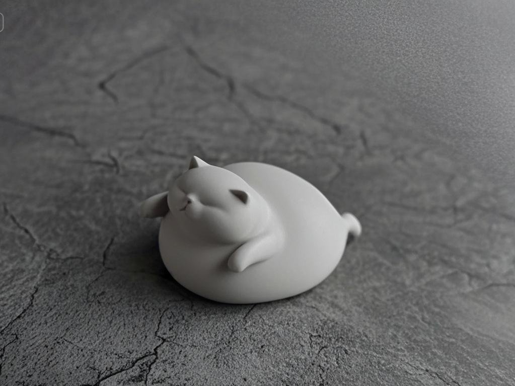 Adorable chubby cat miniature model by xiaoyuMakerWorld: Download Free ...
