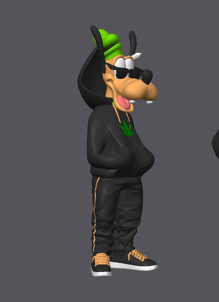 Urban Goofy Black Drip Chill Mode - Free 3D Print Model - MakerWorld