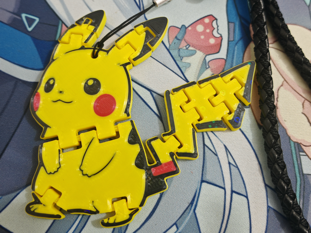 Pikachu Hinge Keychain Cute Articulated Pendant by seek66 MakerWorld ...