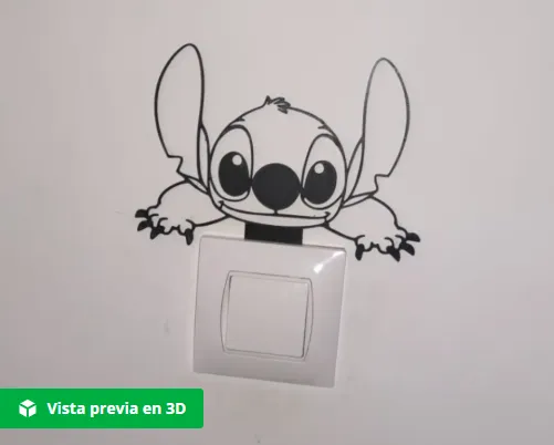 Stitch Wall art / Door art (Vertical) - Free 3D Print Model - MakerWorld