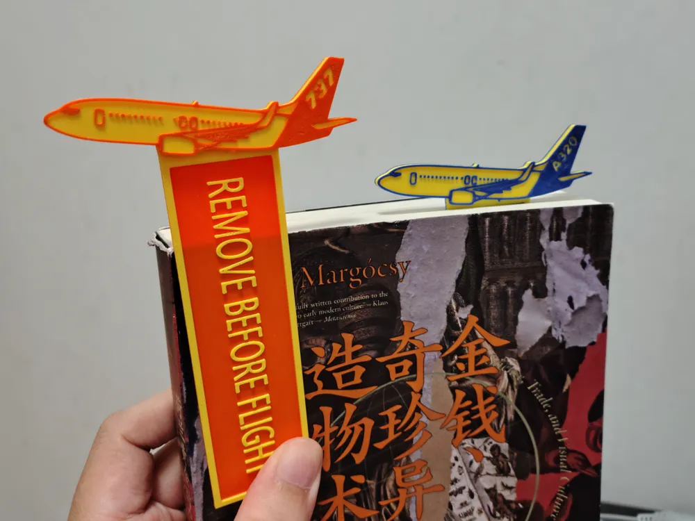 Airplane Bookmark - Red Ribbon - remove before flight by forestslin ...