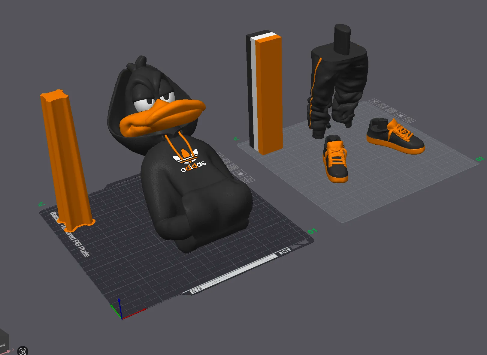 Urban Daffy Duck Blacked-Out Kit by Ryan @ TheMajinLab MakerWorld: Download Free 3D Models