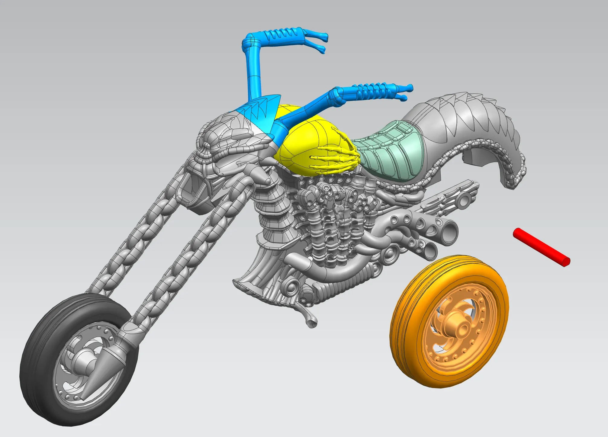 Ghost Rider's motorcycle by W.drop2027 MakerWorld: Download Free 3D Models