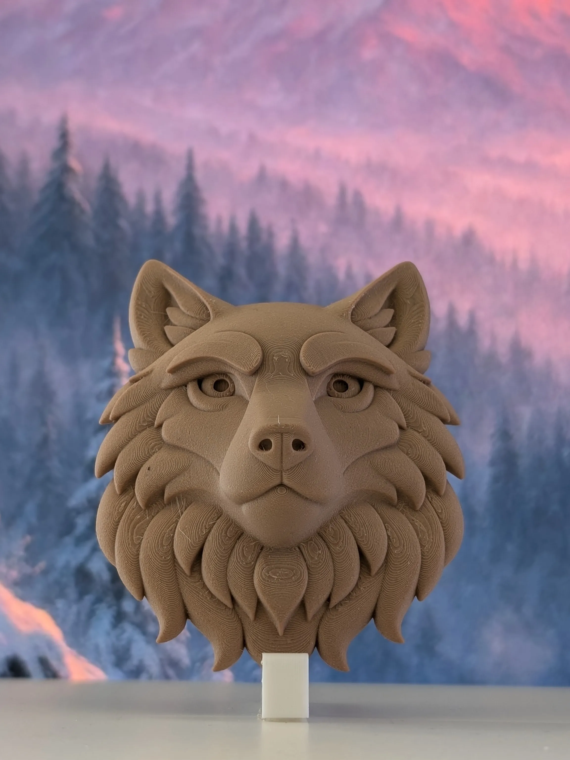 Wolf Head - Ready-to-Hang Wall Sculpture by yap MakerWorld: Download ...