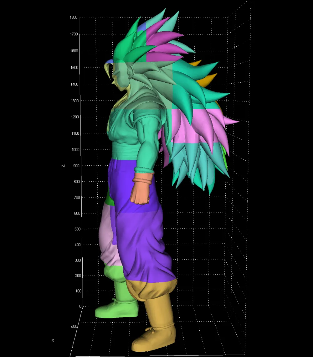 Life-Size Goku SSJ3 420x420x420mm CUT by Ryan @ TheMajinLab MakerWorld ...