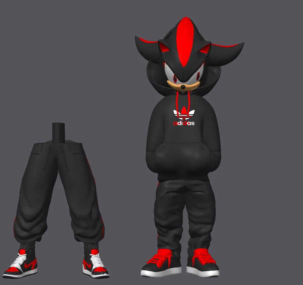 Urban Vibes Shadow the Hedgehog Blacked Out Gear by Ryan MakerWorld ...