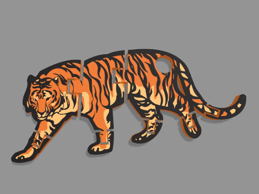 Flexi Tiger - Free 3D Print Model - MakerWorld