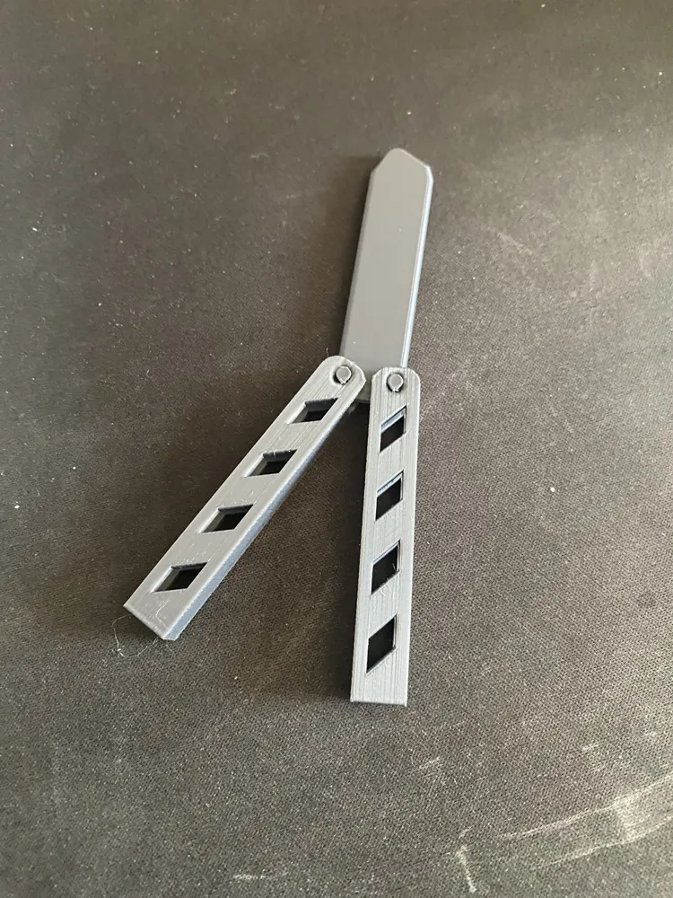 tiny butterfly knife fidget (print in place) - Free 3D Print Model ...