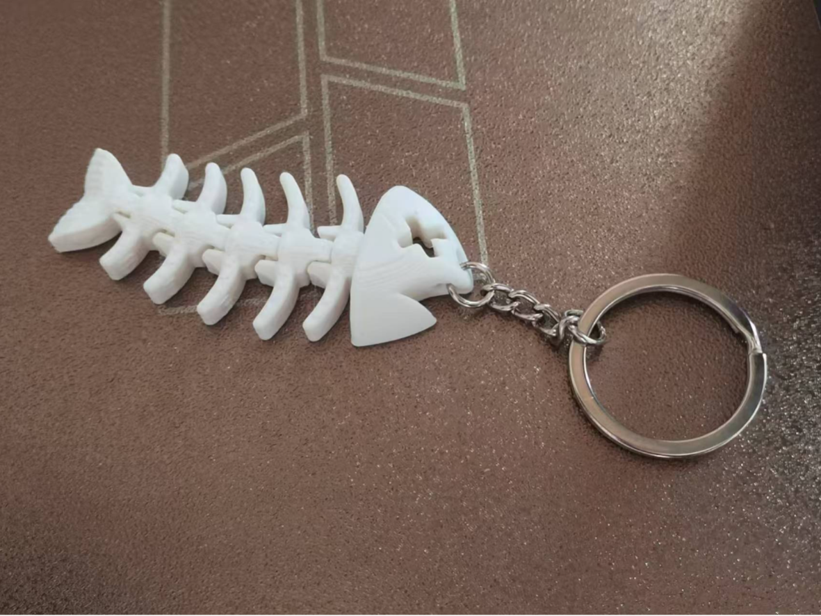 Fishbone Keychain by Jennifer MakerWorld: Download Free 3D Models