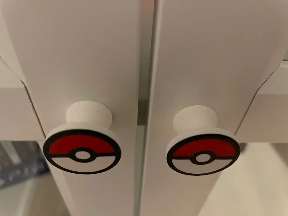 IKEA BILLY Door Handle in Pokéball Design - Free 3D Print Model ...