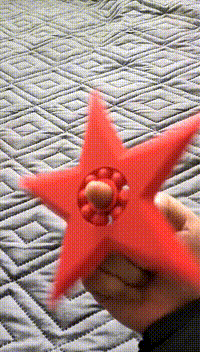 Rotating Five-Pointed Star Print Fidget Toy (Safe, Blunt Version) by ...