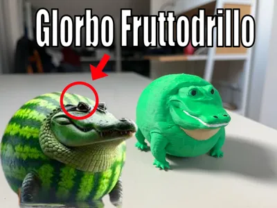 glorbo fruttodrillo- Italian Brainrot by BricksByOskar MakerWorld ...