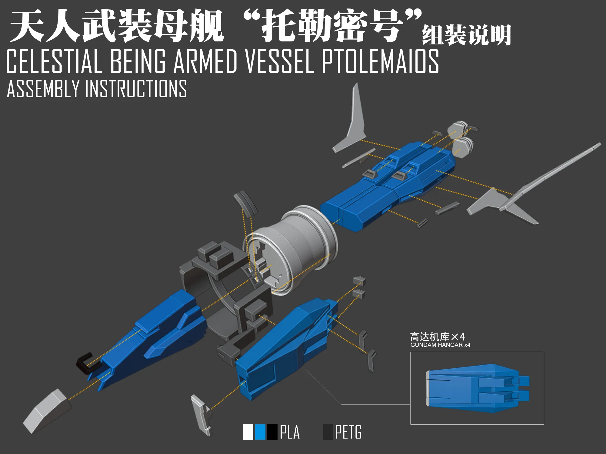 【1/1250】天人武装母舰：CBS-70 托勒密号 来自 腾云驾雾陈先森 MakerWorld：免费下载 3D 模型