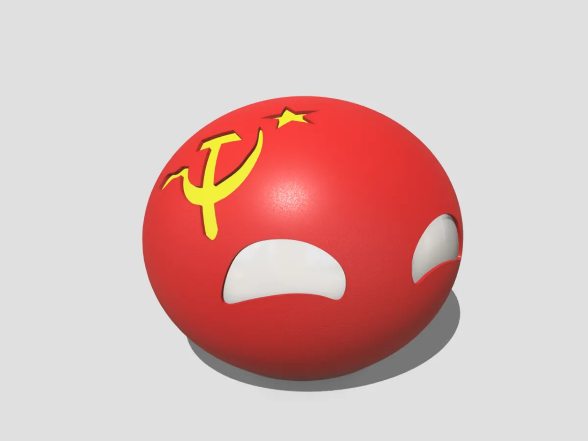 Polandball Soviet Union Countryball - Free 3D Print Model - MakerWorld