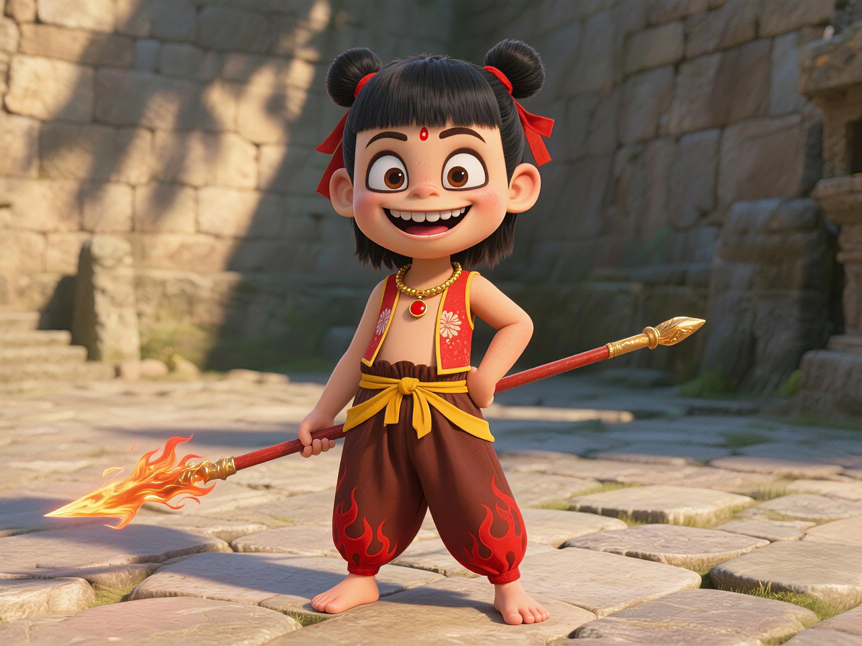 Nezha's Fire-tipped Spear Print-in-Place for A1 mini by why MakerWorld ...