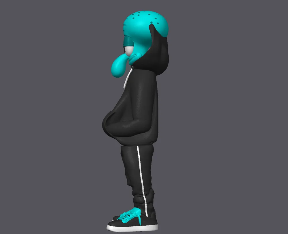 Urban Vibes Squidward Blacked Out Drip by Ryan MakerWorld: Download ...