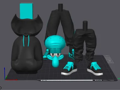 Urban Vibes Squidward Blacked Out Drip by Ryan @ TheMajinLab MakerWorld ...