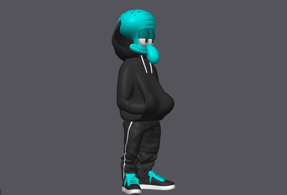 Urban Vibes Squidward Blacked Out Drip by Ryan @ TheMajinLab MakerWorld ...