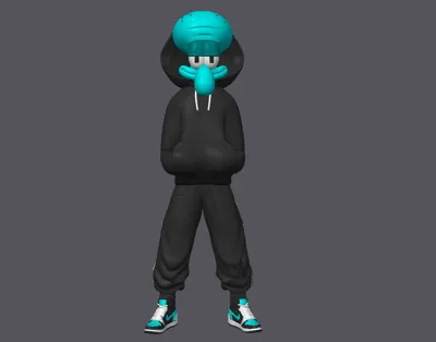 Urban Vibes Squidward Blacked Out Drip by Ryan @ TheMajinLab MakerWorld ...