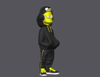 Urban Vibes Bart Simpson – Blacked Out Drip by Ryan MakerWorld ...