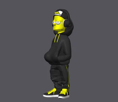 Urban Vibes Bart Simpson – Blacked Out Drip by Ryan MakerWorld ...