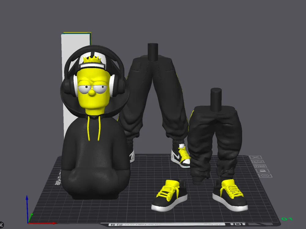 Urban Vibes Bart Simpson – Blacked Out Drip - Free 3D Print Model ...