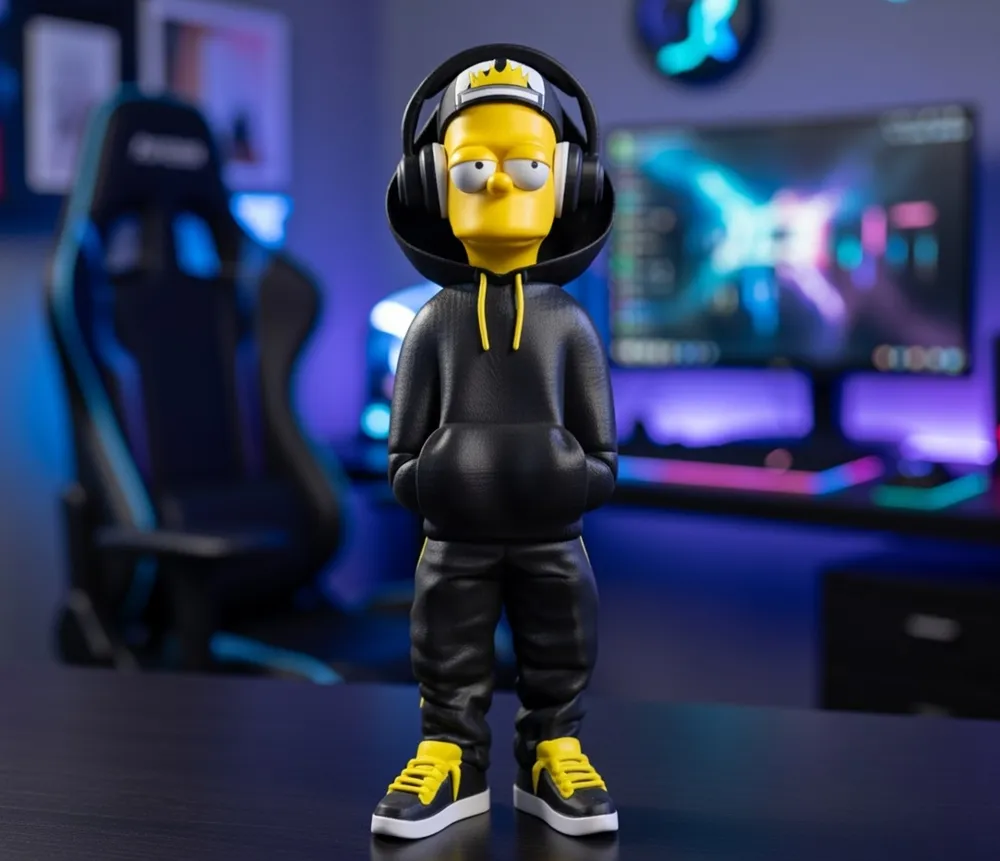 Urban Vibes Bart Simpson – Blacked Out Drip - Free 3D Print Model ...