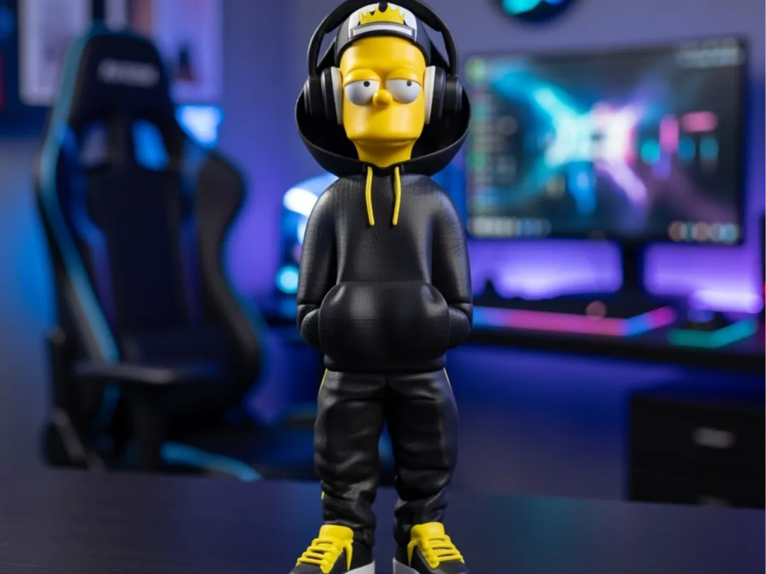 Urban Vibes Bart Simpson – Blacked Out Drip - Free 3D Print Model ...