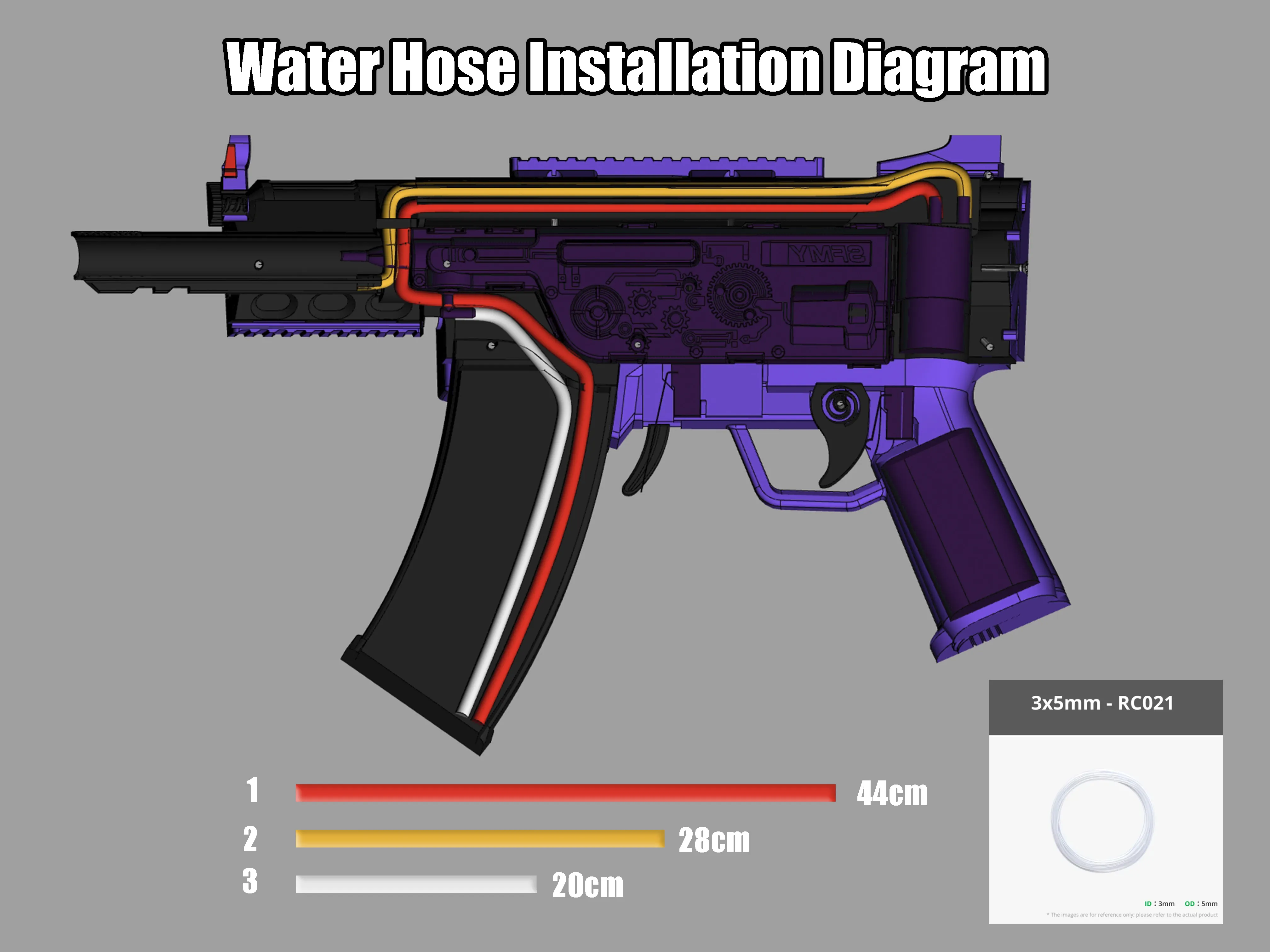 Electric Water Spray gun（MP5K Submachine gun） - Free 3D Print Model ...