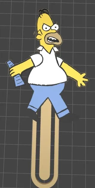 Homer Simpson angry dad bookmark by Ocilirca MakerWorld: Download Free ...